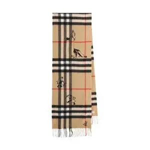 Burberry Check Mates Cashmere Scarf - Cream