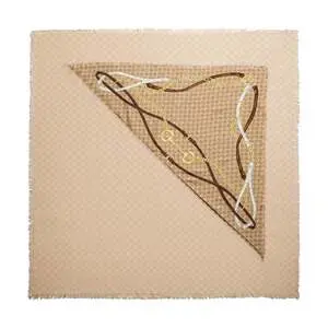 Gucci Gg Wool And Silk Jacquard Cape - Cream