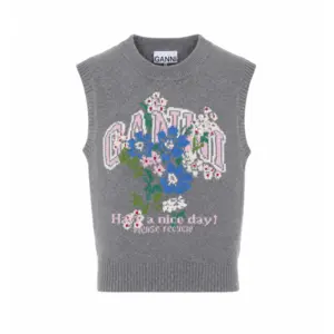 GANNI Flowers Vest - Gray