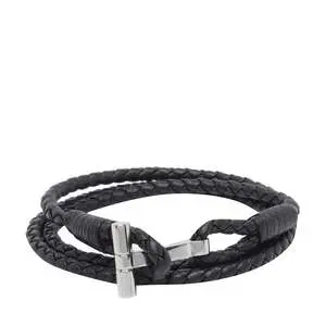 TOM FORD Leather T Bracelet - Black