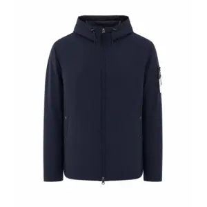 Stone Island Soft Shell-r Hooded Jacket - Blue