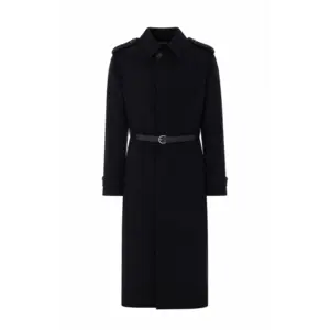 ANN DEMEULEMEESTER Wilmer Car Coat In Virgin Wool - Black