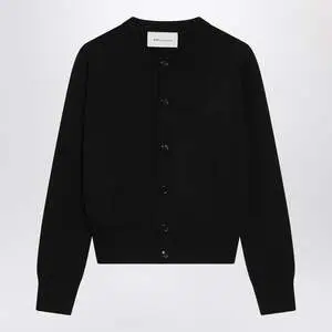 AMI Paris De Coeur Wool Cardigan - Black