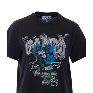 GANNI Flowers T-shirt