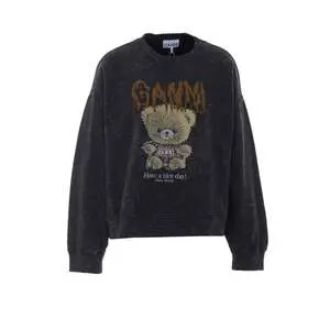 GANNI Forest Teddy Sweatshirt - Gray