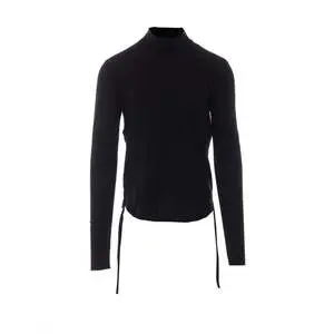 ANN DEMEULEMEESTER Lenart Wrinkled Long Sleeves T-shirt - Black
