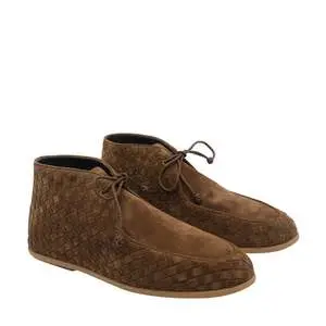 Bottega Veneta Suede High-top Lace-up Shoes