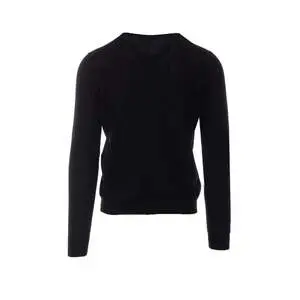 Fendi Embroidered Logo V-neck Sweater - Black