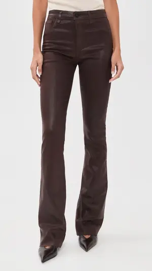 L'Agence Ruth Straight Coated Jeans
