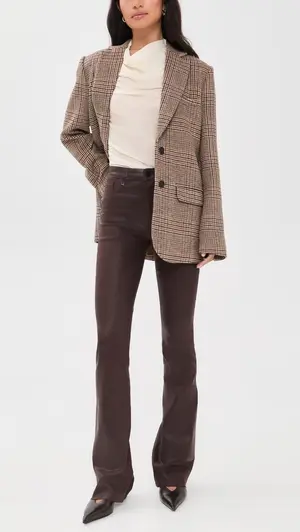 L'Agence Ruth Straight Coated Jeans