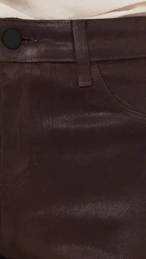 L'Agence Ruth Straight Coated Jeans