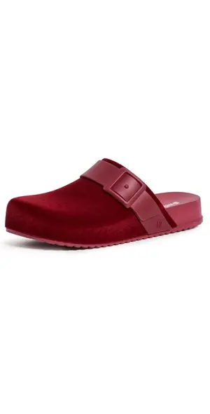 Melissa Cozy Velvet Clogs - Red