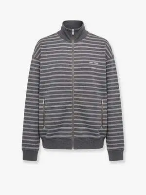 Miu Miu Striped Cotton Sweatshirt