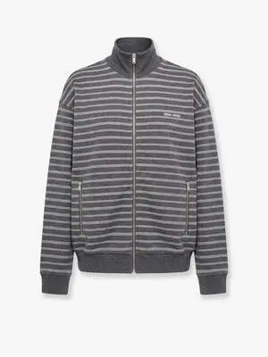 Miu Miu Striped Cotton Sweatshirt - Multicolor