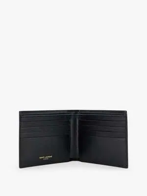 Saint Laurent Tiny Wallet In Hammered Leather