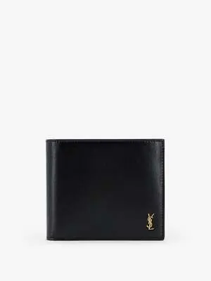 Saint Laurent Tiny Wallet In Hammered Leather