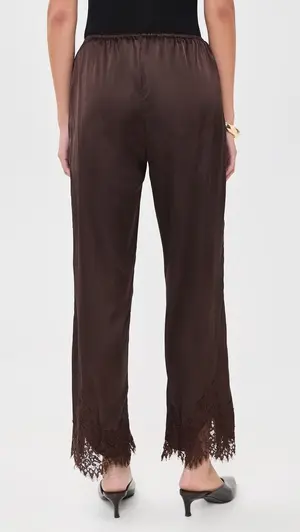 BAILEY ROSE Lace Trim Pants
