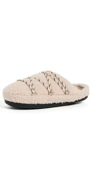 Moon Boot Teddy Sherpa Slippers - Sand