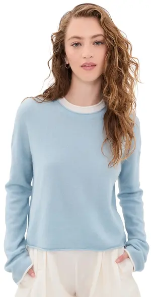 LA LIGNE Dominick Sweater - Sky/ivory