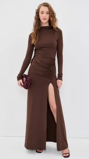 SEVEN WONDERS Lila Ruched Maxi Dress