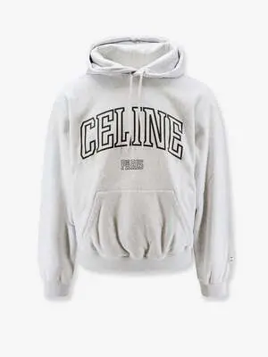 Celine Cotton Sweatshirt With Logo Lettering Print - Multicolor