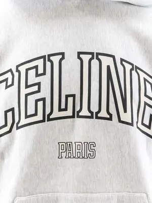 Celine Cotton Sweatshirt With Logo Lettering Print