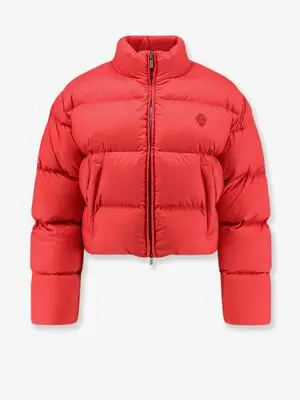 Gucci Crop Fit Down Jacket With Iconic Crest - Multicolor