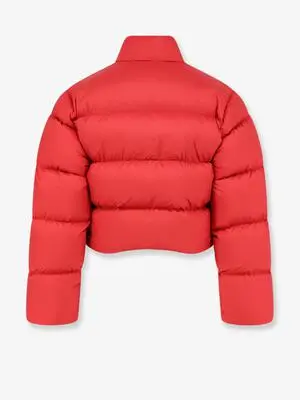 Gucci Crop Fit Down Jacket With Iconic Crest - Multicolor