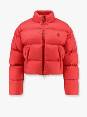 Gucci Crop Fit Down Jacket With Iconic Crest - Multicolor