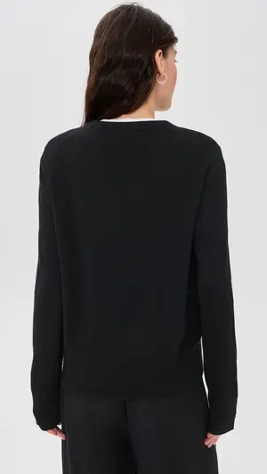 Vince Classic V Neck Sweater - Black