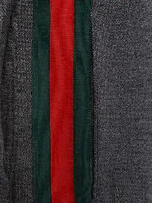 Gucci Wool Leisure Trousers With Web Insert - Gray