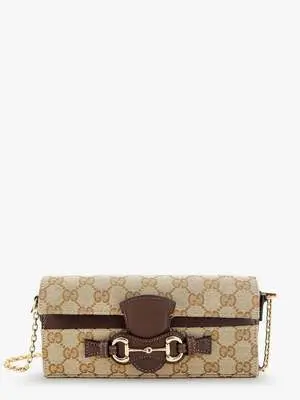 Gucci Wallet With Chain And Horse Clip - Multicolor