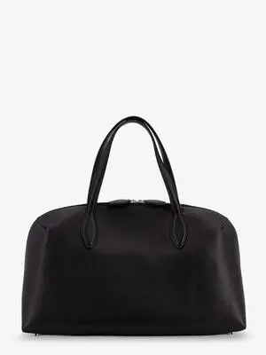 TOTEME Leather Handbag With Engraved Logo On The Front - Black