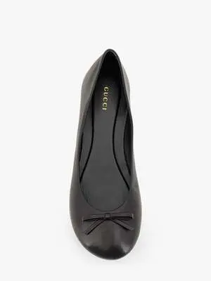 Gucci Leather And Bamboo Ballrinas