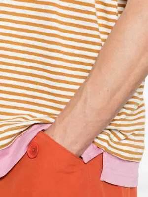 Marni Striped T-shirt With Floral Print