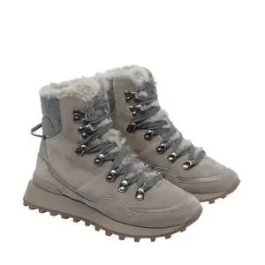 Brunello Cucinelli Suede, Knit And Shearling Runners
