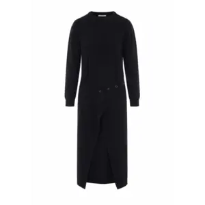 LEMAIRE Buttoned Dress In Merino Wool Blend - Black