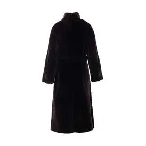 Brunello Cucinelli Shearling Coat With Belt And Monile