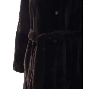Brunello Cucinelli Shearling Coat With Belt And Monile
