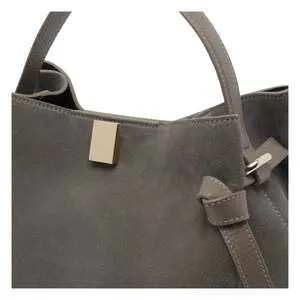 Yuzefi Suede Gyoza Handbag - Gray