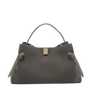 Yuzefi Suede Gyoza Handbag - Gray