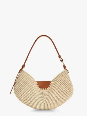 Loewe Paula's Ibiza-swing Leather And Raffia Shoulder Bag - Multicolor