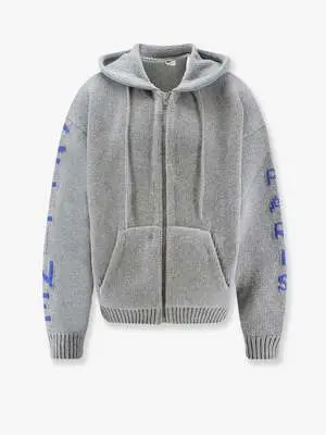 Celine Zip-up Virgin Wool Cardigan - Multicolor