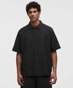 Lululemon Ultralight Wovenair Short-sleeve Collared Shirt - Black