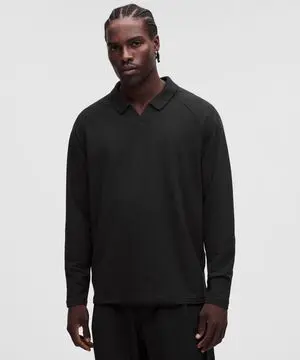 Lululemon Buttery Loopback Collared Long-sleeve Shirt - Black