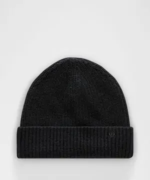 Lululemon Close-fit Wool-blend Ribbed Knit Beanie - Black