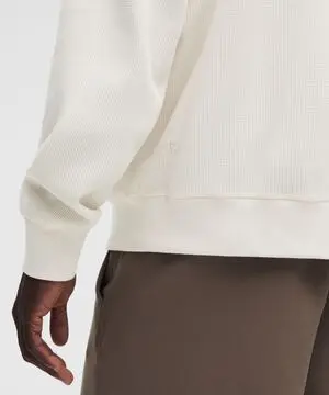 Lululemon Cotton-blend Relaxed-fit Waffle Knit Hoodie - Light Ivory
