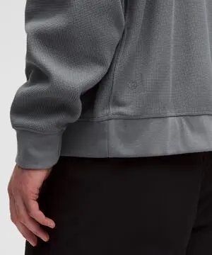 Lululemon Cotton-blend Relaxed-fit Waffle Knit Hoodie - Solar Grey