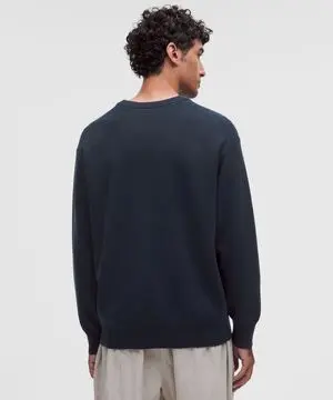 Lululemon Cotton-blend Knit Long-sleeve Crewneck - True Navy
