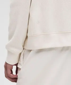 Lululemon Cotton-blend Waffle-knit Long Sleeve - Light Ivory